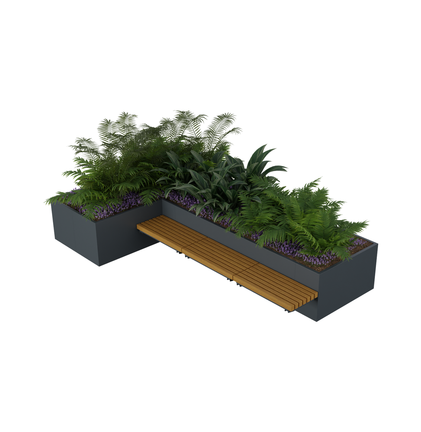 Straight Steel Planter Walls | Roof Terrace Planters